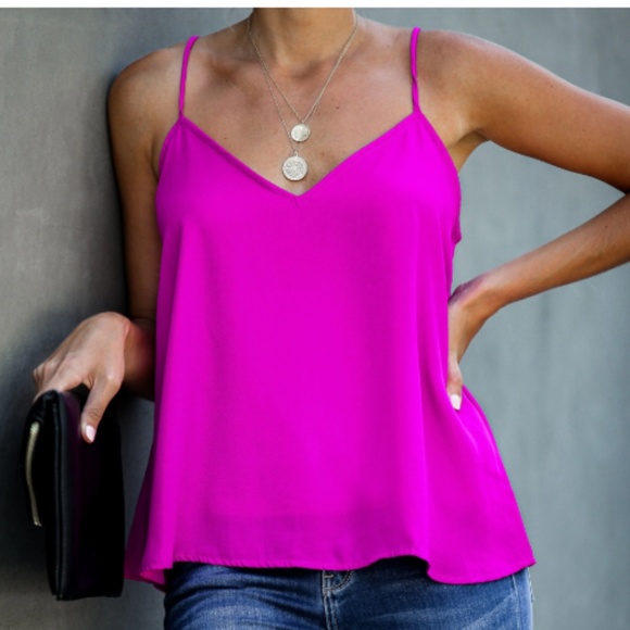 S. the Widow | Tops | Joslynn Neon Satin Cami | Poshmark